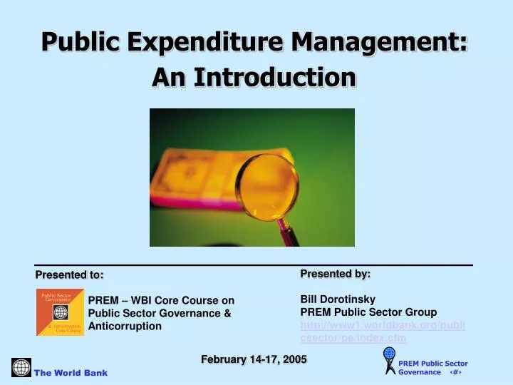 PPT - Public Expenditure Management: An Introduction PowerPoint ...