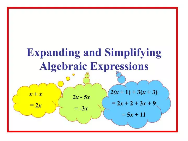 PPT - Expanding and Simplifying Algebraic Expressions PowerPoint ... PPT - Expanding and Simplifying Algebraic Expressions PowerPoint ...