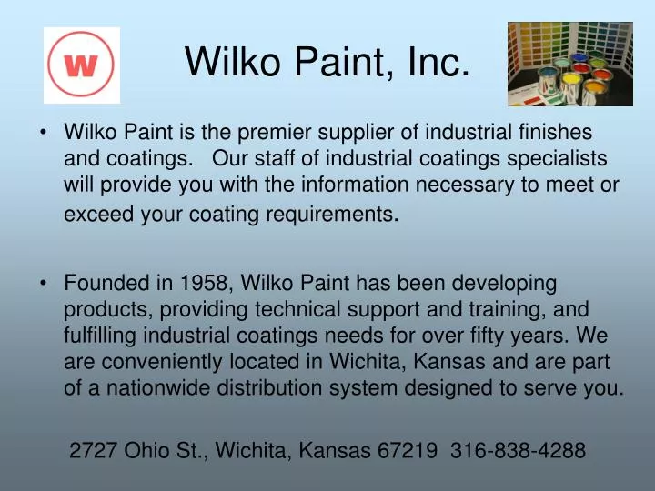 PPT - Wilko Paint, Inc. PowerPoint Presentation, free download - ID:606849