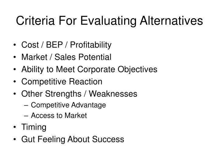 PPT - Step 4. Formulate, Evaluate and Record Alternative Courses of ...