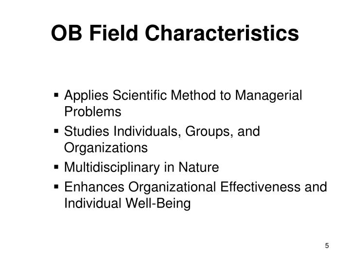 PPT - The Field of Organizational Behavior PowerPoint Presentation - ID ...