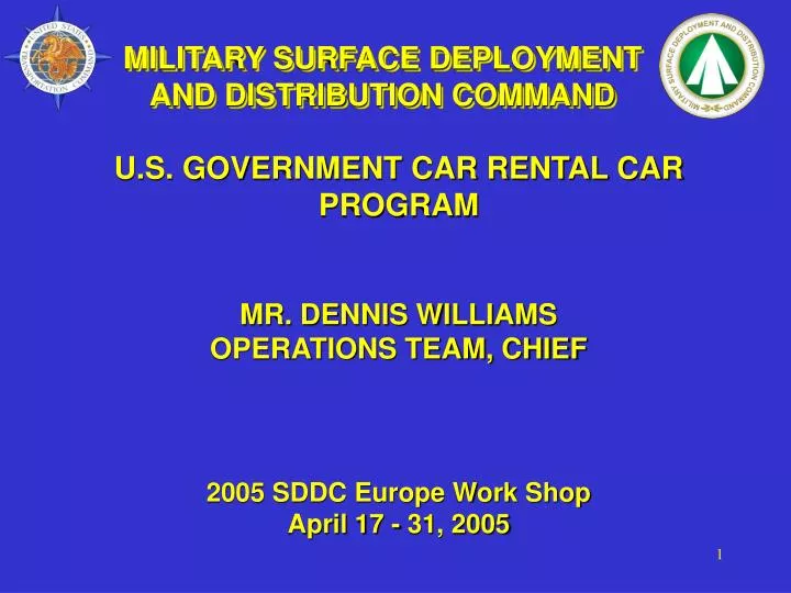 PPT - MILITARY SURFACE DEPLOYMENT AND DISTRIBUTION COMMAND PowerPoint ...