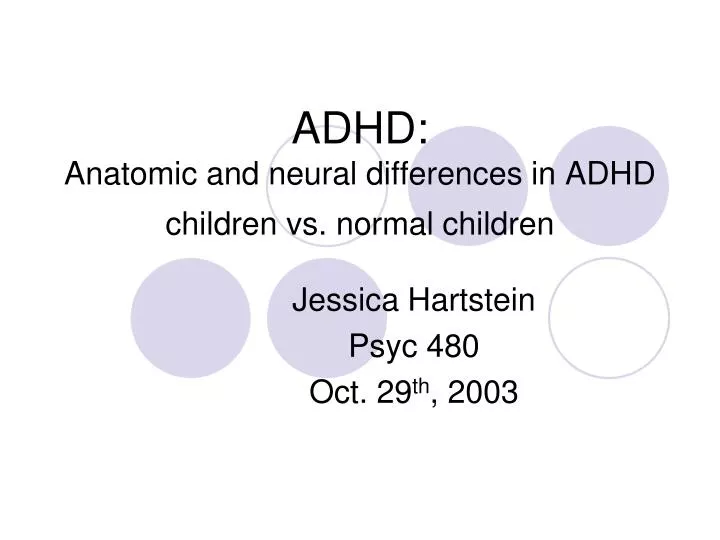 PPT - ADHD: Anatomic and neural differences in ADHD children vs. normal ...