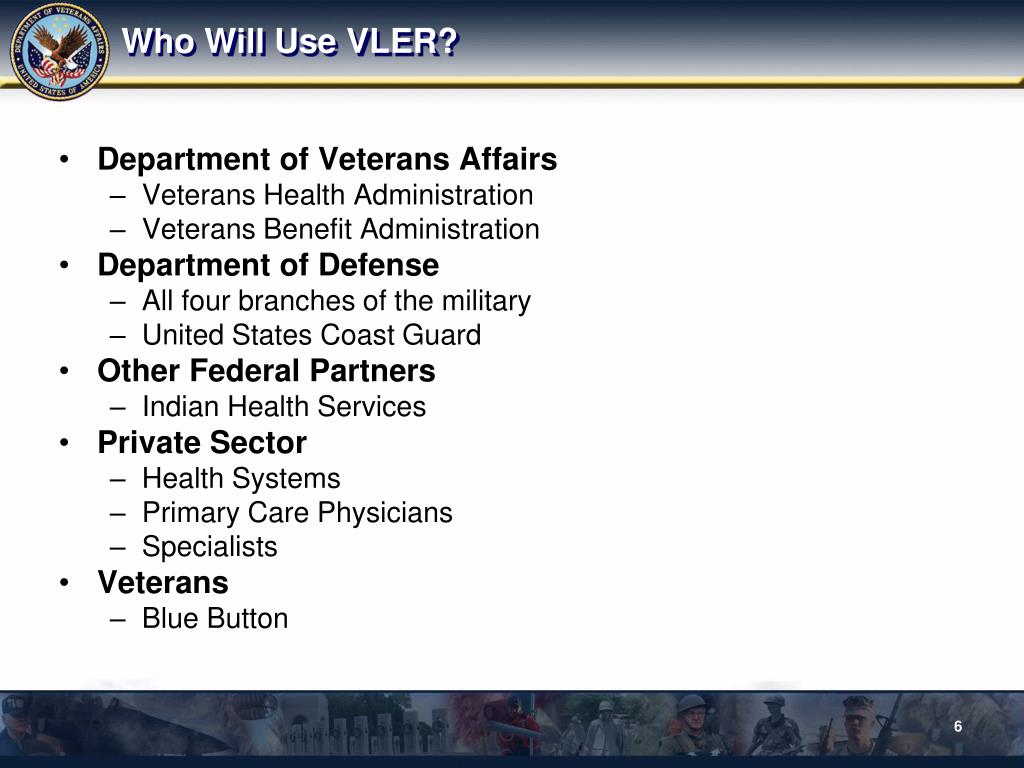 PPT - Virtual Lifetime Electronic Record (VLER) AFCEA Luncheon ...