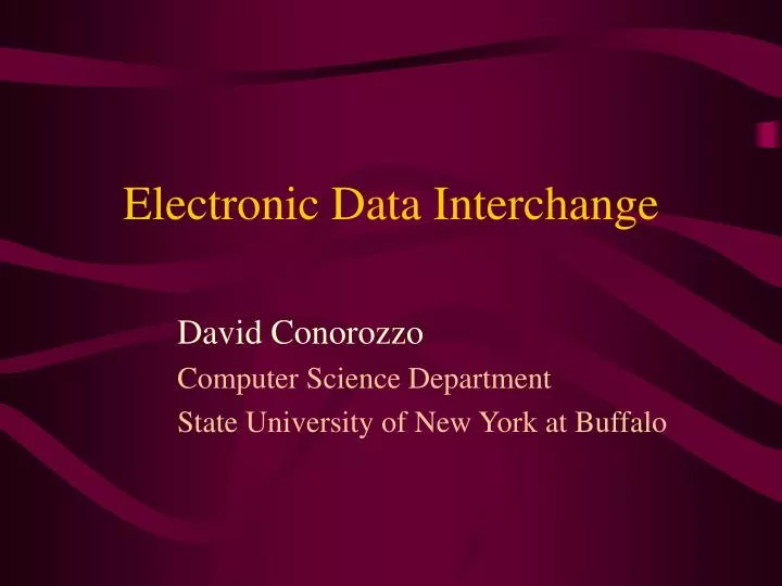 PPT - Electronic Data Interchange PowerPoint Presentation, free ...