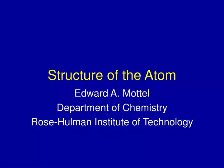 PPT - Structure of the Atom PowerPoint Presentation, free download - ID ...