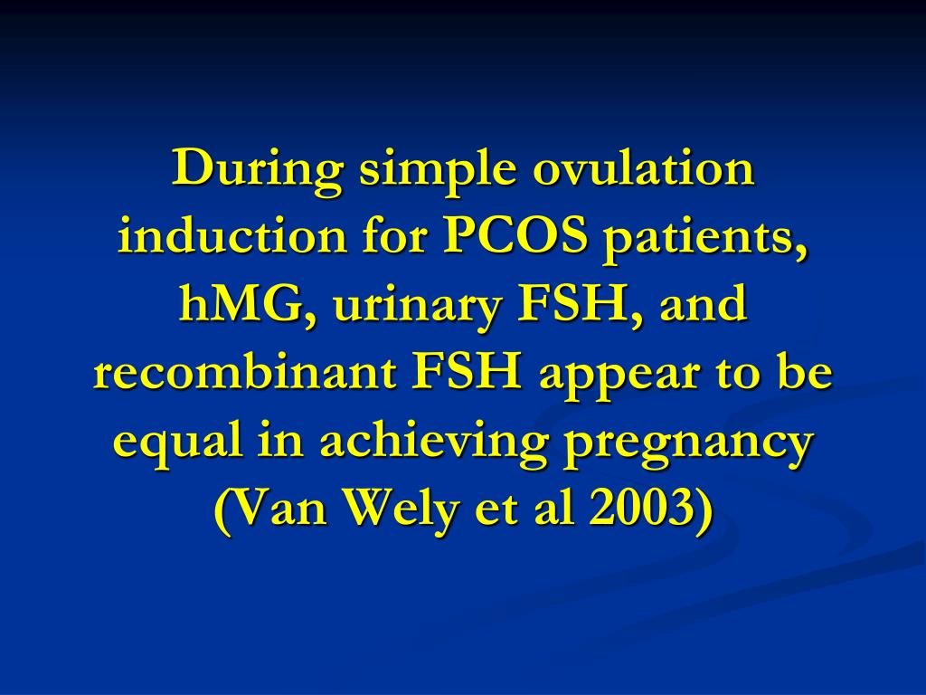 PPT - Safety and efficacy of FSH drugs in ART for polycystic ovarian ...