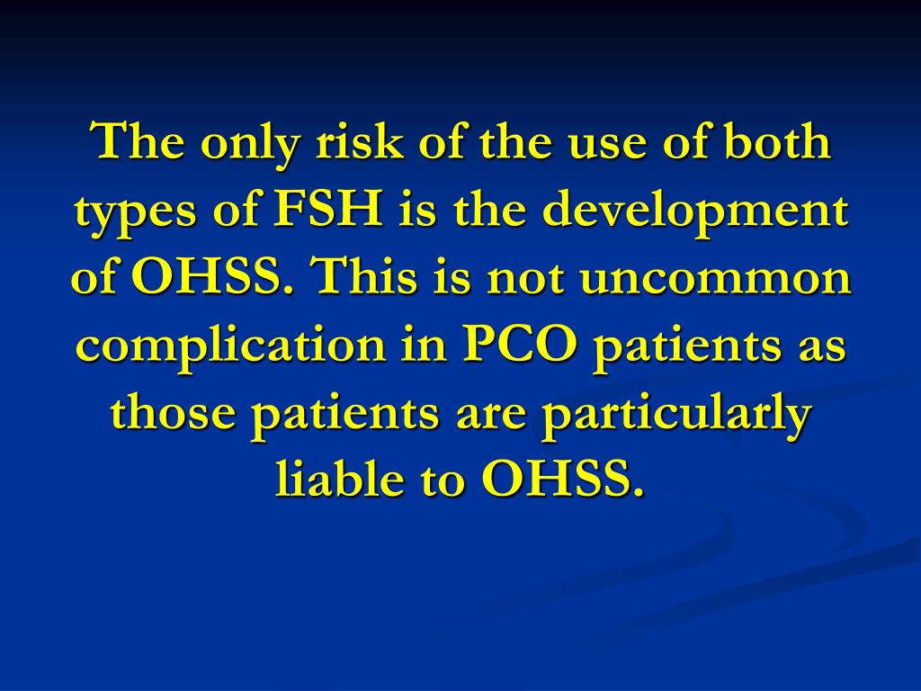 PPT - Safety and efficacy of FSH drugs in ART for polycystic ovarian ...