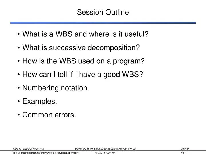 PPT - Session Outline PowerPoint Presentation, free download - ID:609429