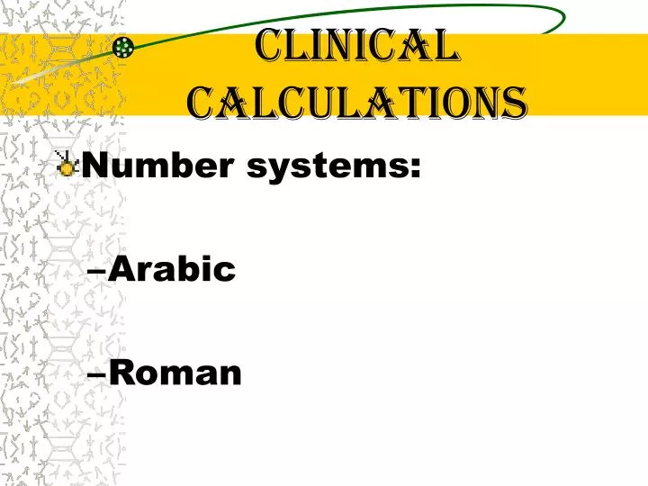 PPT - Clinical calculations PowerPoint Presentation, free download - ID ...