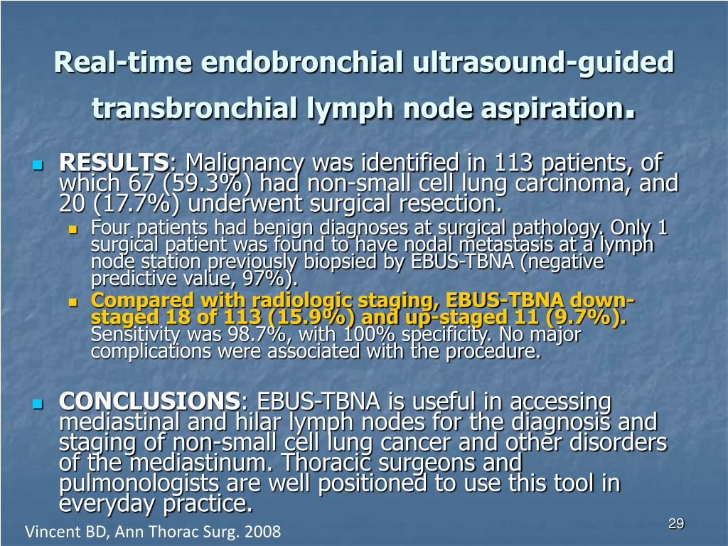 Ppt Endobronchial Ultrasound Guided Transbronchial Needle Aspiration