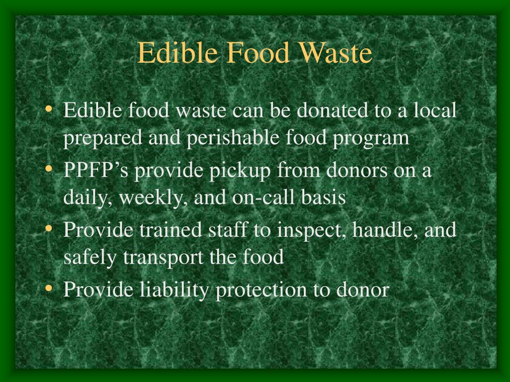 PPT - Waste Reduction for the Food Service Industry PowerPoint ...