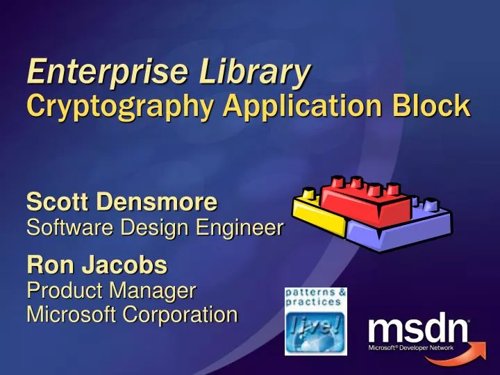 Ppt Enterprise Library Cryptography Application Block Powerpoint Presentation Id 613829