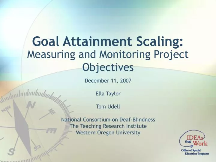 PPT - Goal Attainment Scaling: PowerPoint Presentation, free download ... PPT - Goal Attainment Scaling: PowerPoint Presentation, free download ...