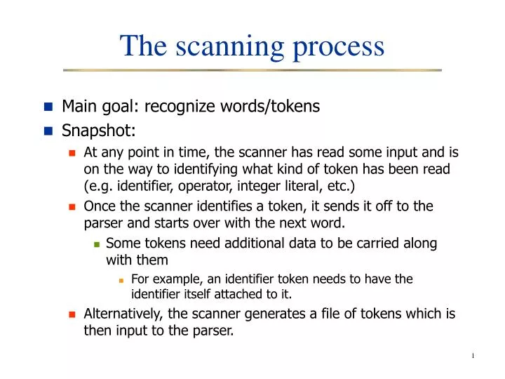 PPT - The scanning process PowerPoint Presentation, free download - ID ...