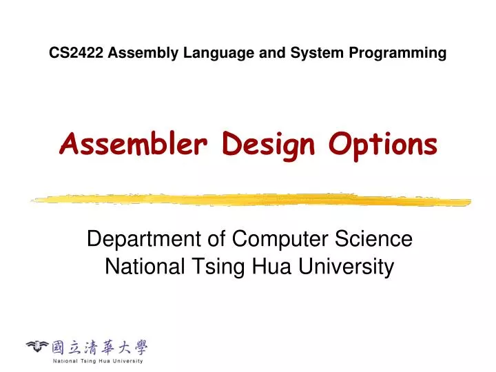 PPT - Assembler Design Options PowerPoint Presentation, free download ...