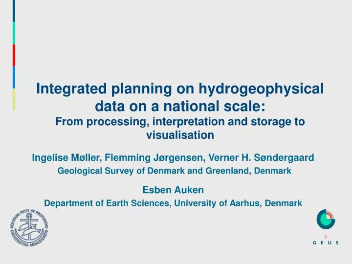 PPT - Integrated planning on hydrogeophysical data on a national scale ...