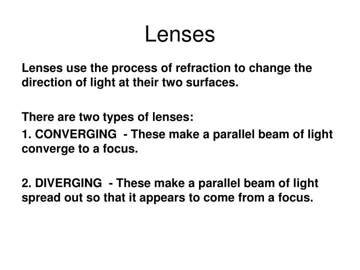 PPT - Lenses PowerPoint Presentation, free download - ID:615312