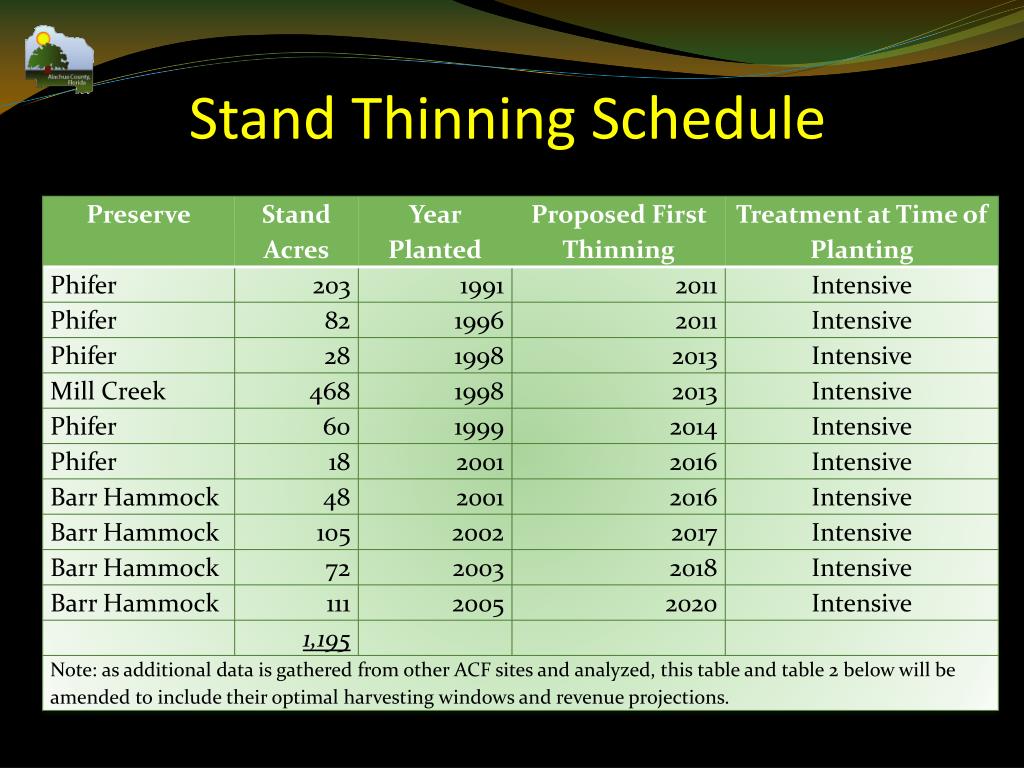 PPT - Alachua County Forever Timber Harvesting Business Plan June 28 ...