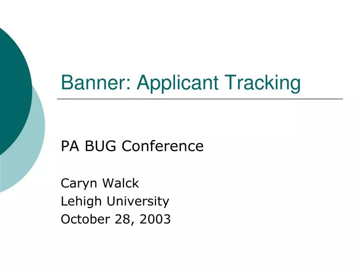 PPT - Banner: Applicant Tracking PowerPoint Presentation, free download ...