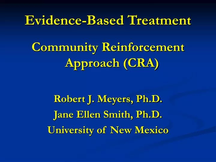 Ppt Evidence Based Treatment Powerpoint Presentation Free Download