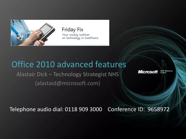PPT - Office 2010 advanced features PowerPoint Presentation, free ...