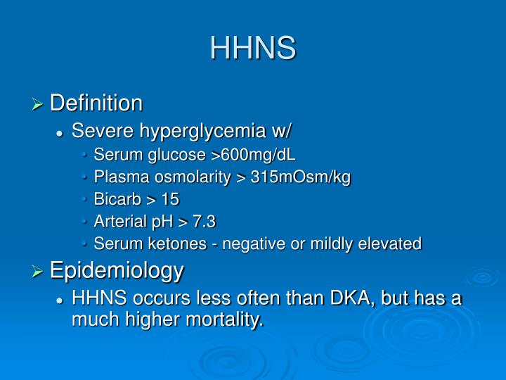 PPT - Hyperosmolar Hyperglycemic Nonketotic syndrome PowerPoint ...