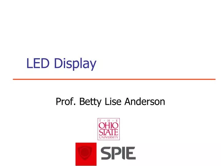 PPT - LED Display PowerPoint Presentation, free download - ID:617645