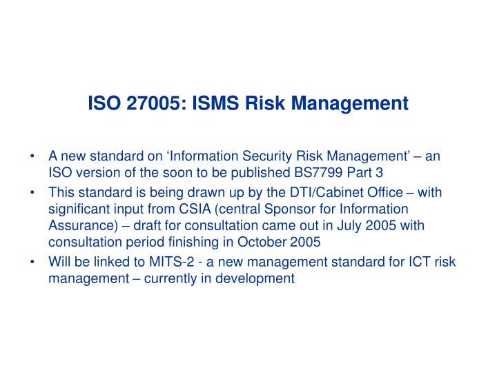 PPT - Introduction to the ISO 27000 series PowerPoint Presentation - ID ...