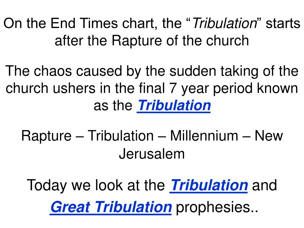 PPT - THE GREAT TRIBULATION Our text is from Revelation chapters 6 ...