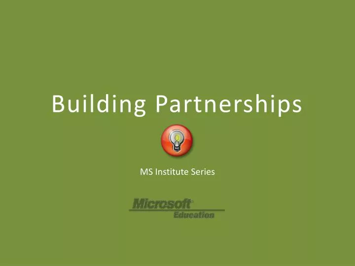 PPT - Building Partnerships PowerPoint Presentation, free download - ID ...