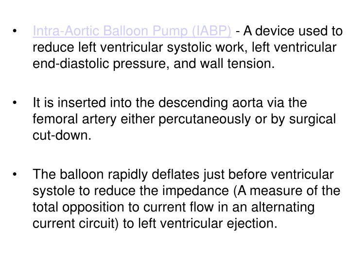 PPT - Intra-aortic Balloon Pump Counterpulsation and Mechanical ...