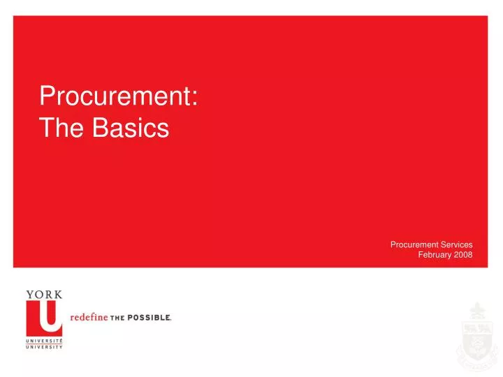PPT - Procurement: The Basics PowerPoint Presentation, free download ...