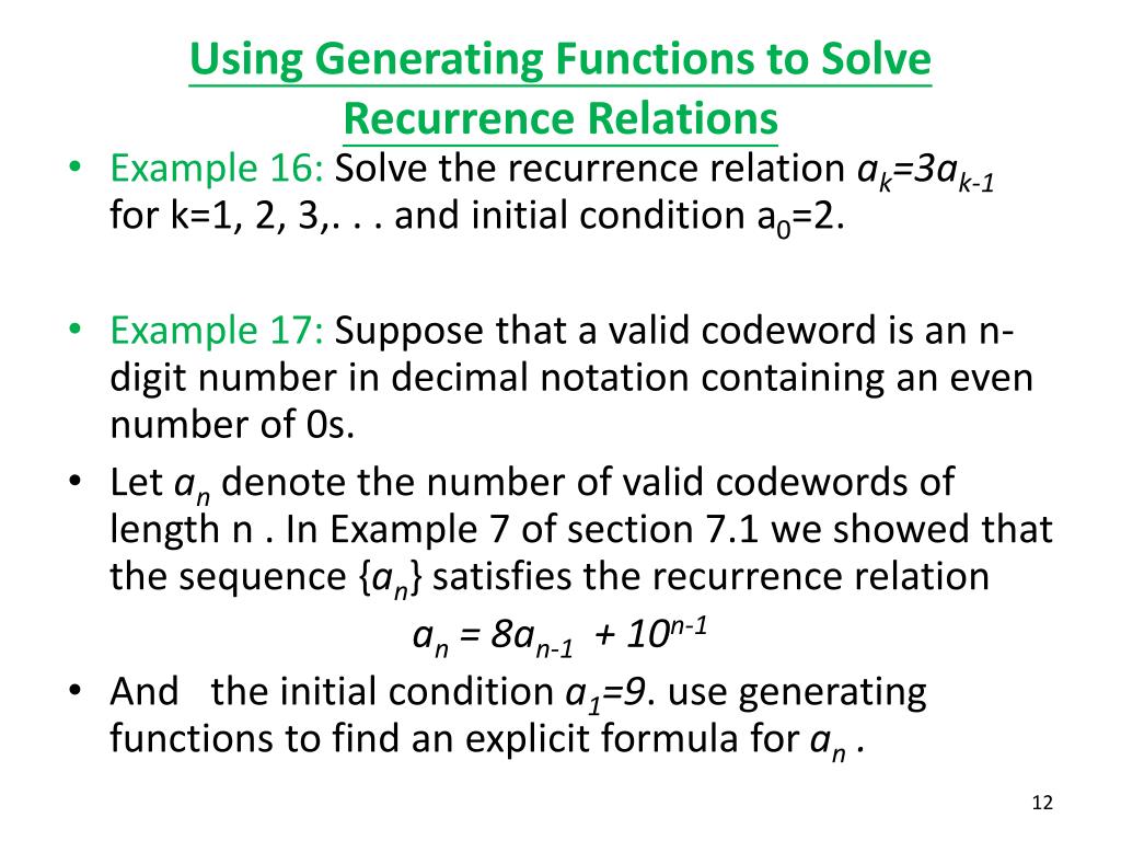 Ppt Generating Functions Powerpoint Presentation Free Ppt Generating Functions Powerpoint Presentation Free