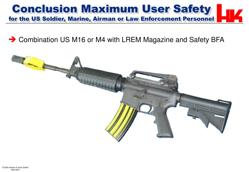 PPT - Heckler & Koch Safety BFA and Live Round Excluder Magazine ...