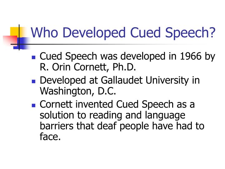 PPT - Cued Speech PowerPoint Presentation - ID:626430