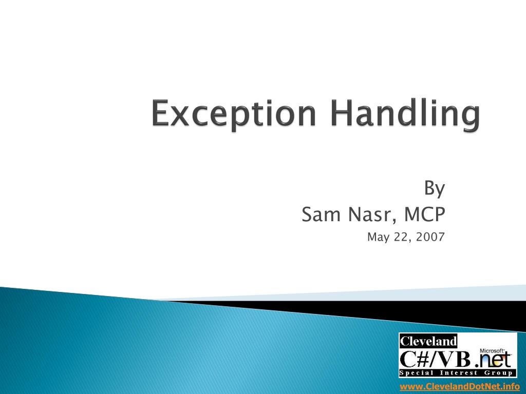 PPT - Exception Handling PowerPoint Presentation, free download - ID:626848 PPT - Exception Handling PowerPoint Presentation, free download - ID:626848