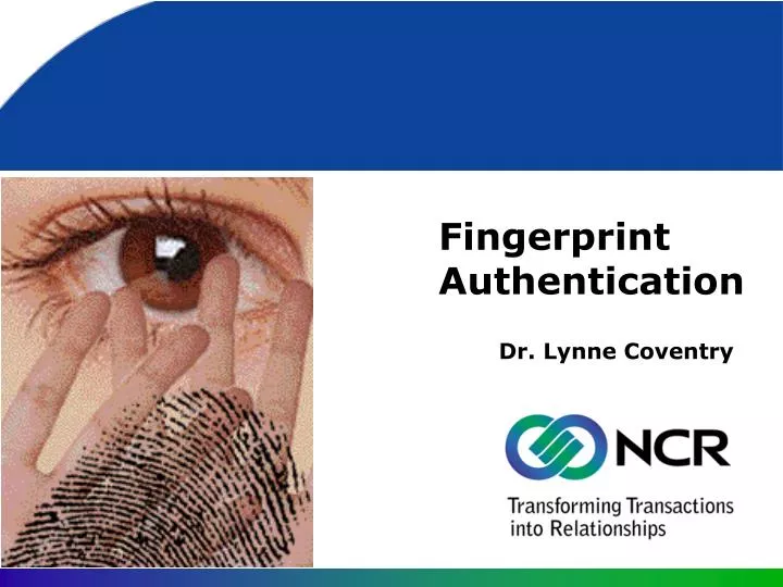PPT - Fingerprint Authentication PowerPoint Presentation, free download ...