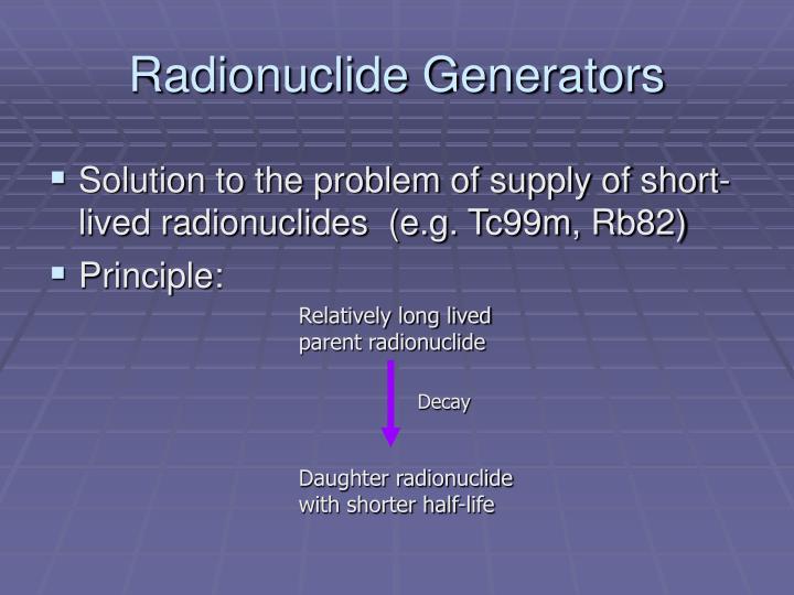 PPT - Nuclear Medicine: Radionuclides, Radiopharmaceuticals and ...