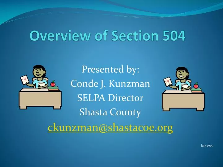 PPT - Overview of Section 504 PowerPoint Presentation, free download ...