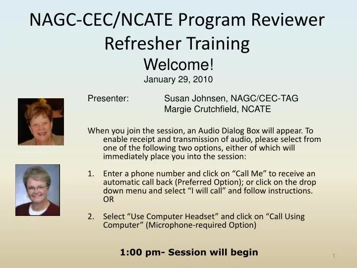 PPT - NAGC-CEC/NCATE Program Reviewer Refresher Training PowerPoint ...