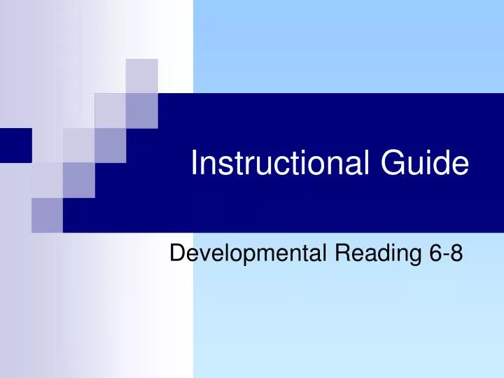 PPT - Instructional Guide PowerPoint Presentation, free download - ID ...