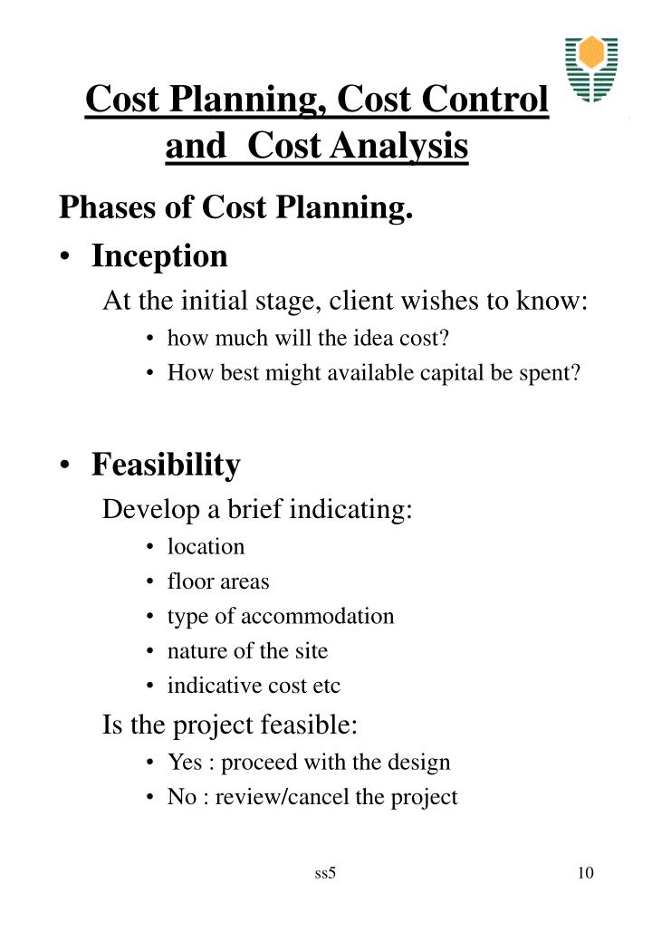 PPT - Cost Planning, Cost Control and Cost Analysis PowerPoint ...
