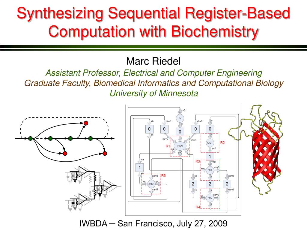 PPT - Biochemical Computation in Synthetic Biology: Sequential Register ...