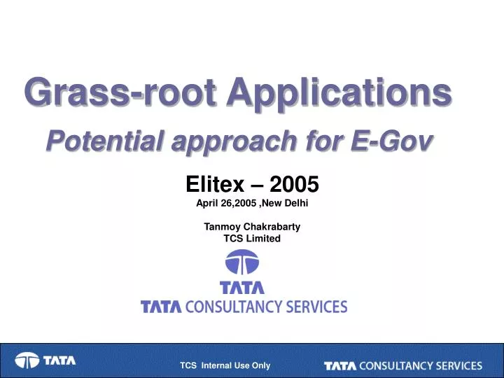 PPT - Grass-root Applications Potential approach for E-Gov PowerPoint ...