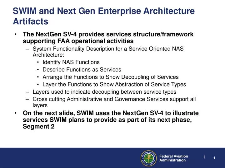 PPT - SWIM and Next Gen Enterprise Architecture Artifacts PowerPoint ...