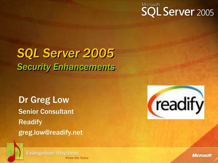 PPT - SQL Server 2005 Security Enhancements PowerPoint Presentation ...