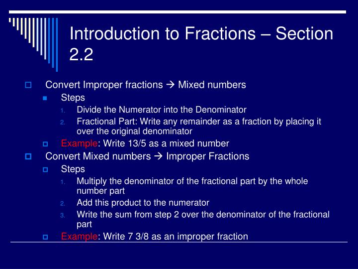 PPT - Chapter 2 - Fractions I PowerPoint Presentation - ID:633045
