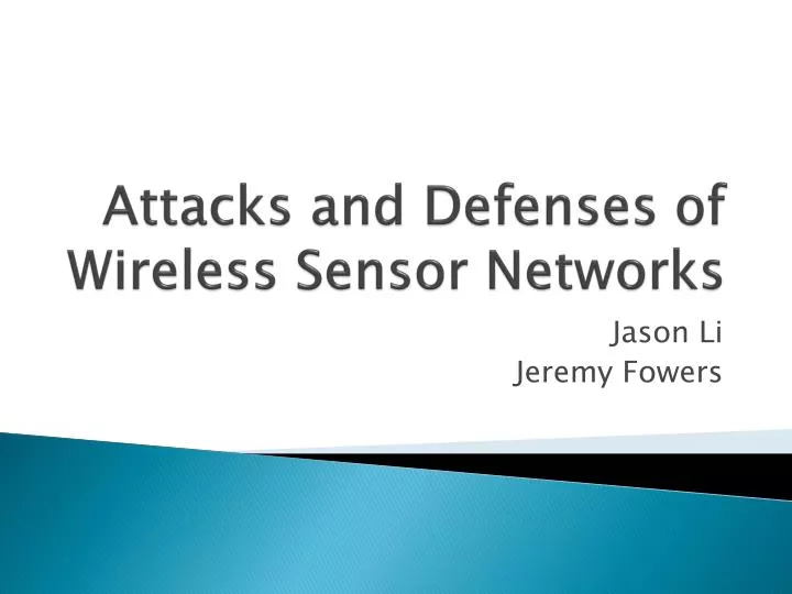 PPT - Attacks and Defenses of Wireless Sensor Networks PowerPoint ... PPT - Attacks and Defenses of Wireless Sensor Networks PowerPoint ...