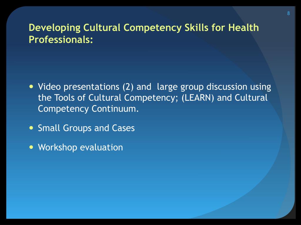 PPT - Cultural Competency Skills for Health Care Professionals ...